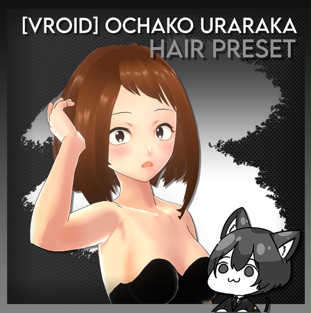 [Vroid] Ochako Uraraka (麗日 お茶子) Hair Preset - 僕のヒーローアカデミア - Waku Waku Cosplay! - BOOTH