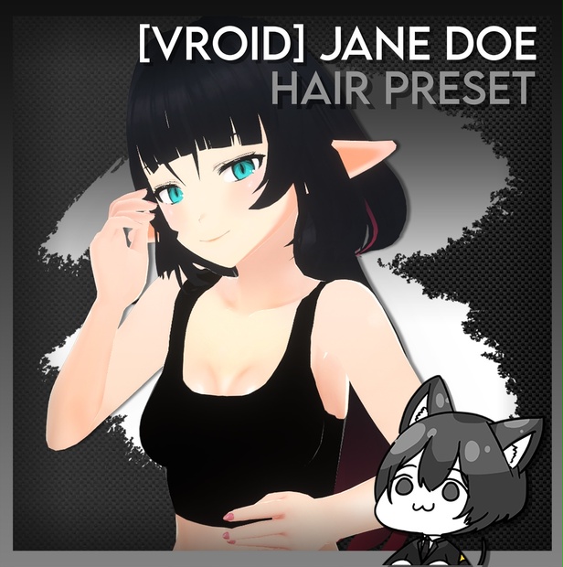 [Vroid] Jane Doe (ジェーン・ドウ) Hair Preset - Waku Waku Cosplay! - BOOTH
