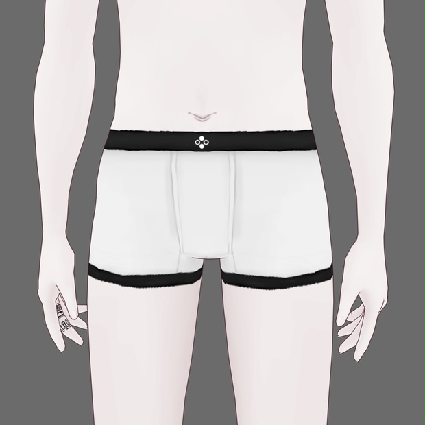 [VRoid/Free] Basic Trunks White ベーシックボクサーパンツ ホワイト #Revirsi rv0006-w - Revirsi - VRoid Fashion ...