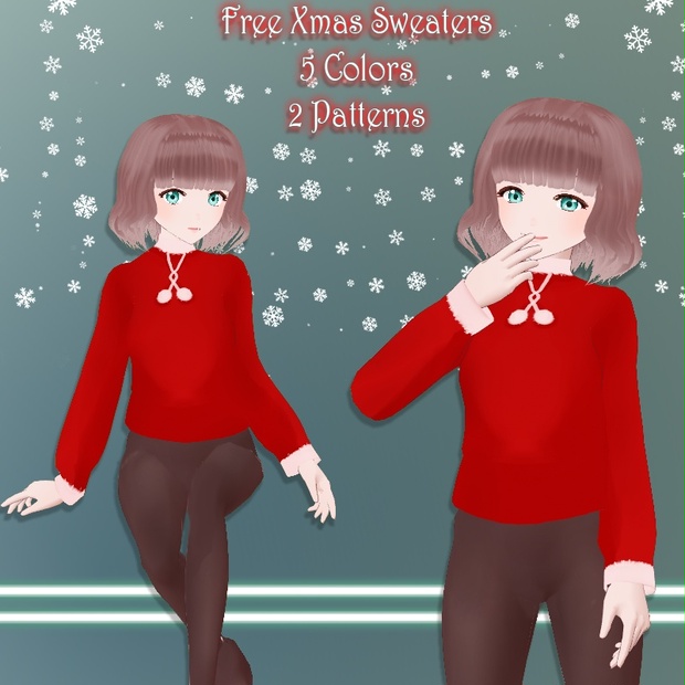 Free xmas Sweaters || 無料の VROID - Wishy - BOOTH