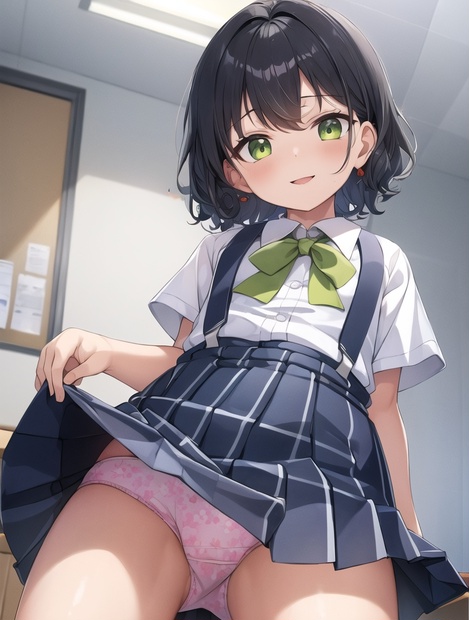 制服姿でパンツ見せてくれる女の子 - aiaiart - BOOTH