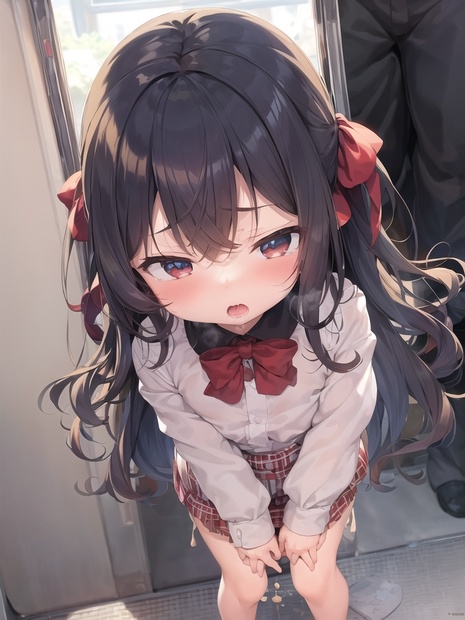 登下校中の電車でオナっちゃう子 - aiaiart - BOOTH