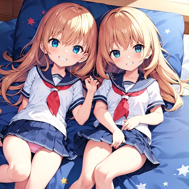 ベッドで誘ってくる女の子たち - aiaiart - BOOTH