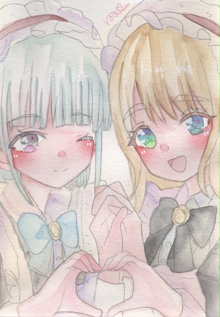 【メイドkanaとメイドfran】原画 - Roashop𓂃 𓈒𓏸 - BOOTH