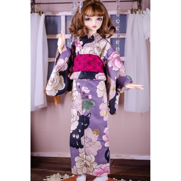 SD DD ドール服 浴衣 ねこ柄 - suzuya910 - BOOTH