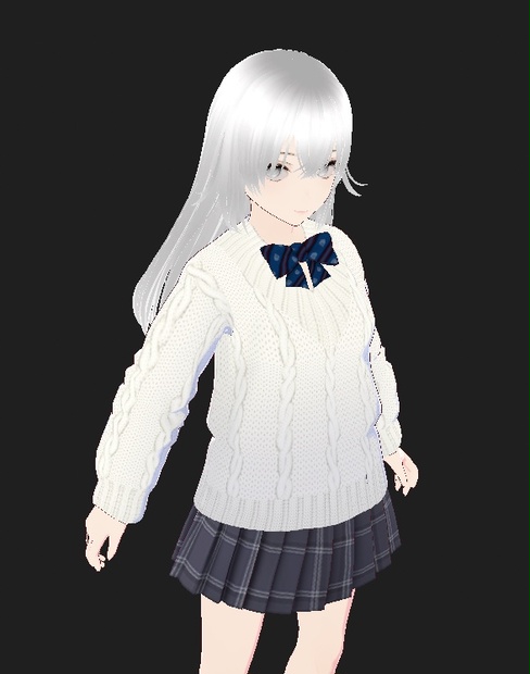 VRoid White hair vtuber model - 3D art shop - BOOTH