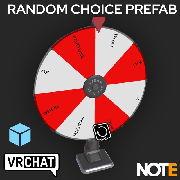 Wheel of Fortune Prefab - VRChat World Asset - Not E - BOOTH