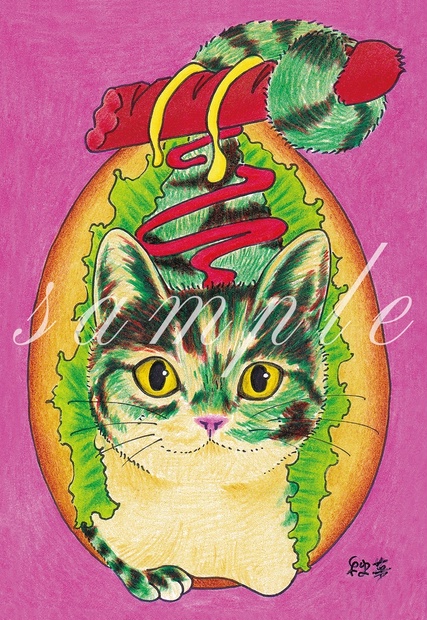 ホットキャットのハガキ - akina official goods - BOOTH