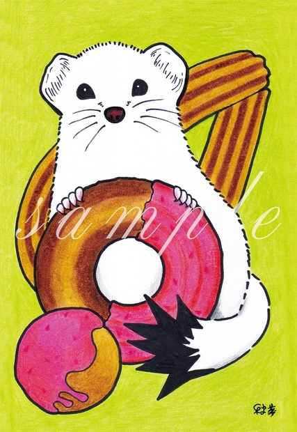 オコジョとドーナツ - akina official goods - BOOTH