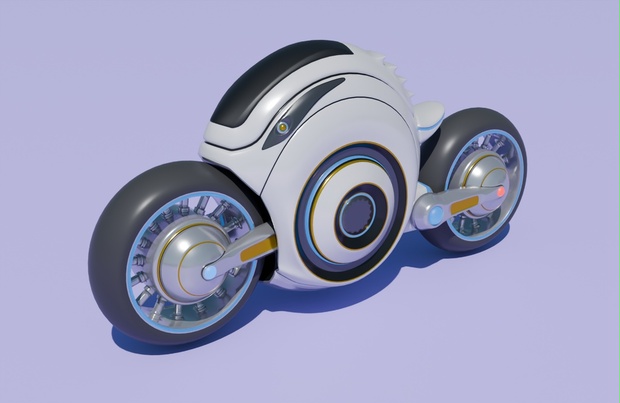 【Blender】 太っちょSFバイク fat sci-fi motorcycle【VRChat】 - BlenderEffect - BOOTH