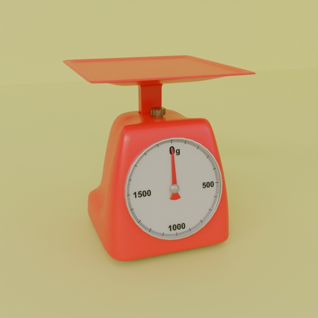 【Blender】レトロなアナログキッチンスケール Retro analog kitchen scale【VRChat ...