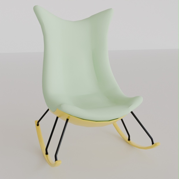 【Blender】ロッキングエッグチェア rocking egg chair【VRChat】 - BlenderEffect - BOOTH