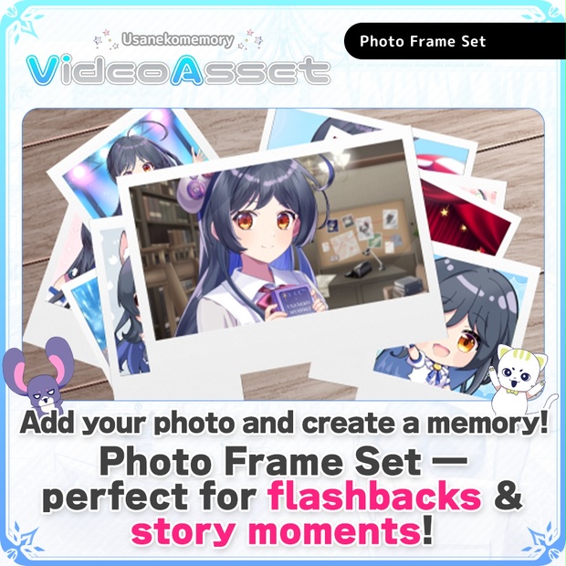 [For VTubers / Video Editors] Photo Frame Set [VTuber's Video Asset ...