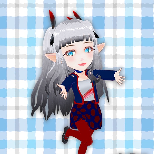 【VRM】黒いリボンのちびキャラ - chibiavatar - BOOTH