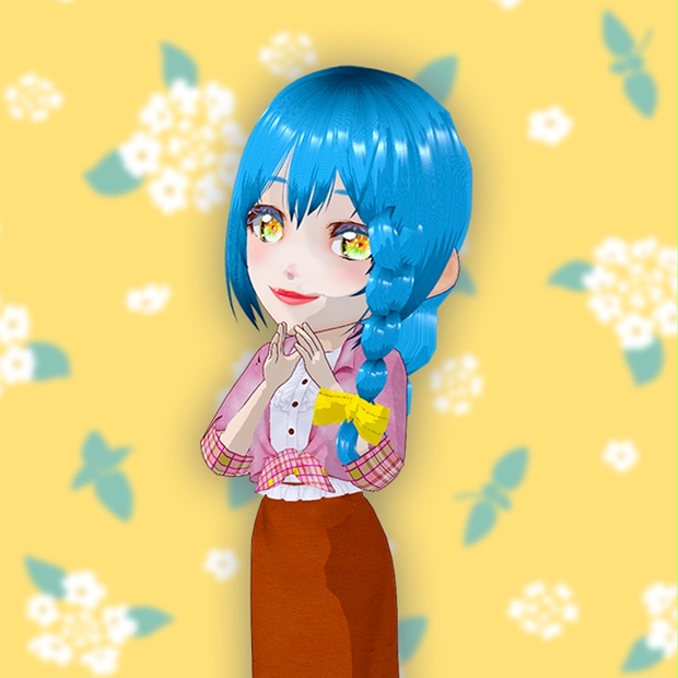 【VRM】大きな三つ編み少女 - chibiavatar - BOOTH