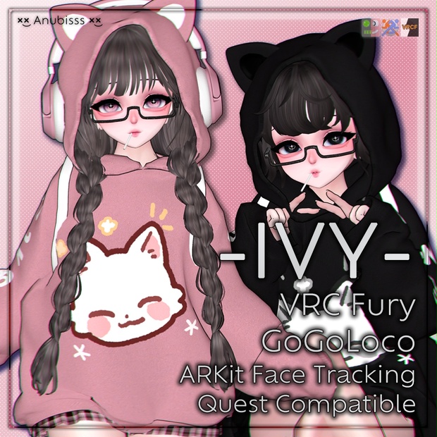 -IVY- │PC + Quest │ FaceTracking 📍 - ×͜× Anubisss ×͜× - BOOTH