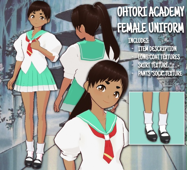 [VRoid Studio] 'Ohtori Academy Uniform' female outfit set - moemoeJun ...