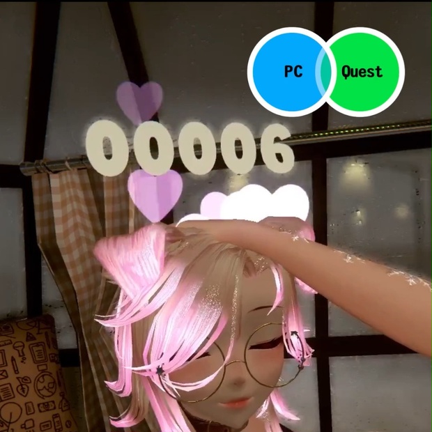 Headpat & Boop Counter Avatar Prefab - Kaoru - BOOTH