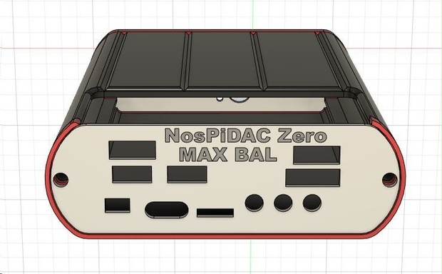 【3Dデータ】NosPiDAC Zero MAX BAL パネル基板対応ケース（A-Type） - karuhamiyan - BOOTH