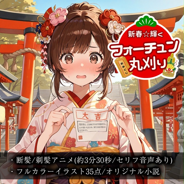 【断髪アニメ＋イラスト集＋ライトノベル】新春☆輝くフォーチュン丸刈り - Hair Salon Alocer DLshop - BOOTH