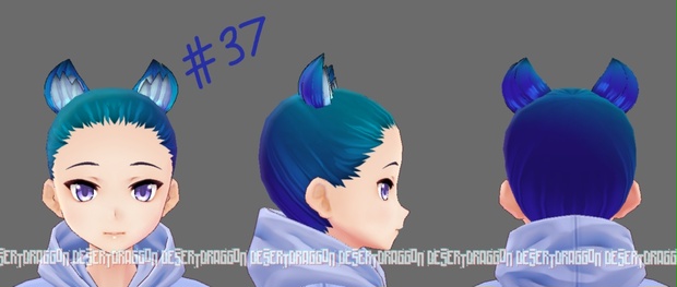 VRoid Cat Ears Hair Preset - desertdraggon - BOOTH