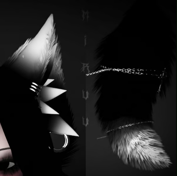wolf ears and tail" - miruu - BOOTH