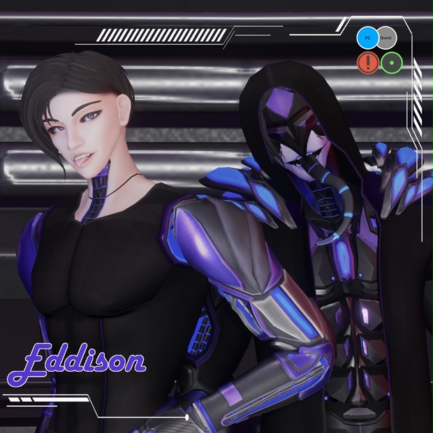 [Sci fi] [VRChat avatar] Eddison (VRCSDK 3.0) - foxaldor's forge - BOOTH