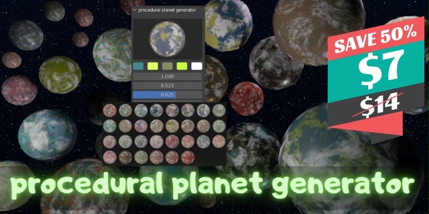 Procedural Planet Generator Blender Addon - MMDPRO - BOOTH