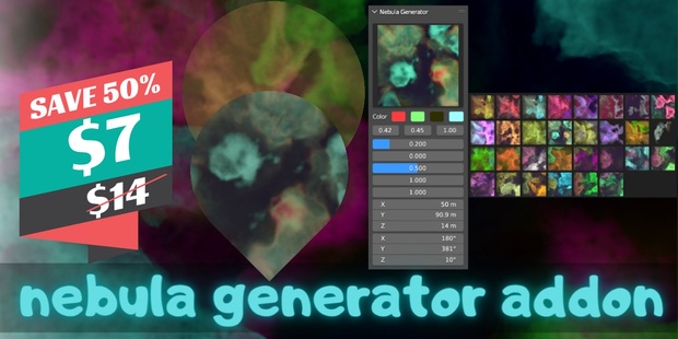 Nebula Generator Blender Blender Addon - MMDPRO - BOOTH
