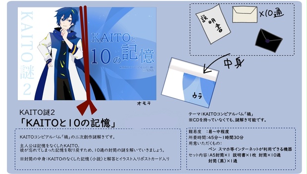 KAITOと10の記憶【謎解きキット】 - Empty+ - BOOTH