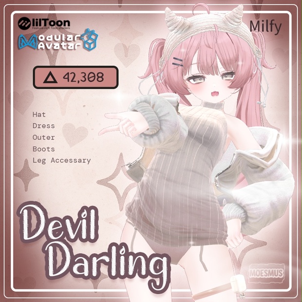 Devil Darling【6 Parts Clothing Set】 - MOESMUS - BOOTH