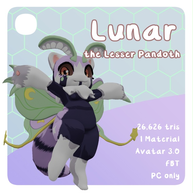 VRChat Avatar - Lunar the Lesser Pandoth - Mokii's Bag of Stuff - BOOTH