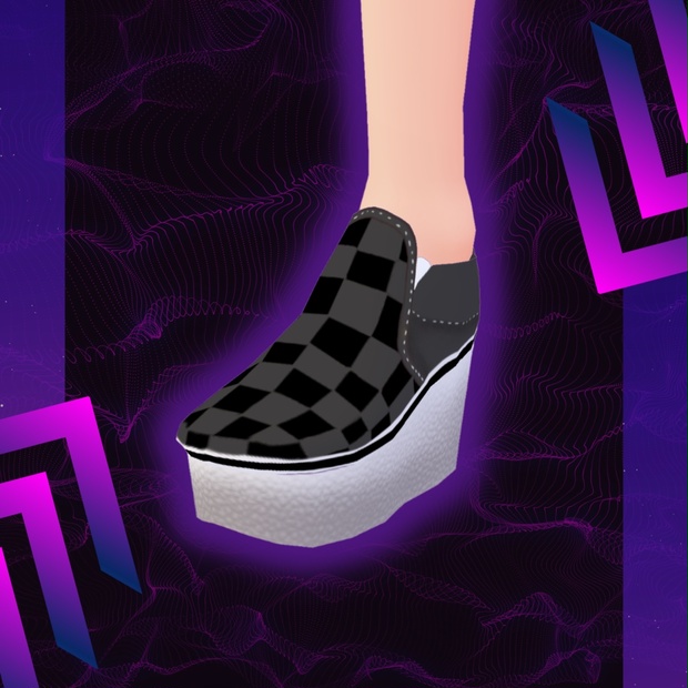 VRoid Vans Shoe Texture Black - justanotheramy - BOOTH