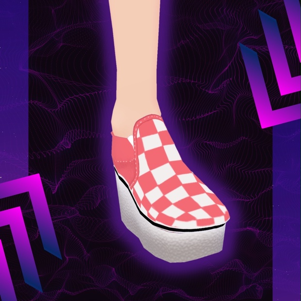VRoid Vans Shoe Texture Pink - justanotheramy - BOOTH