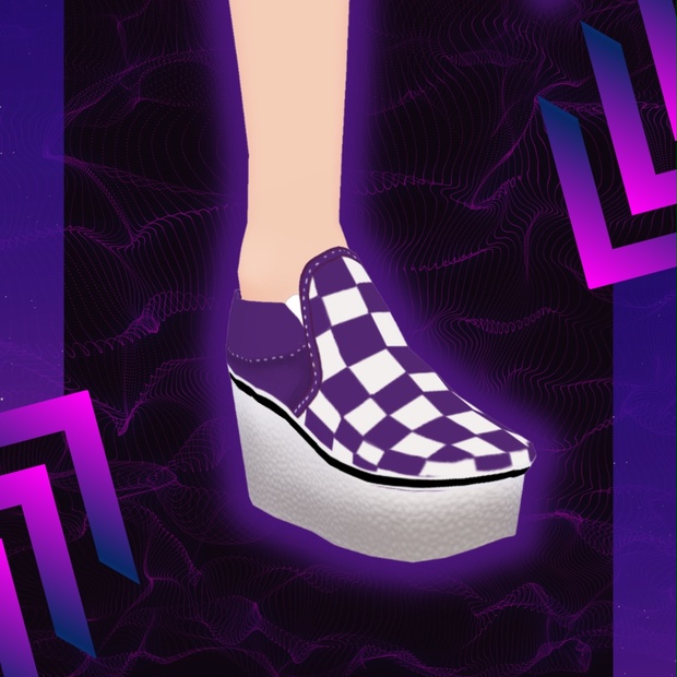VRoid Vans Shoe Texture Purple - justanotheramy - BOOTH