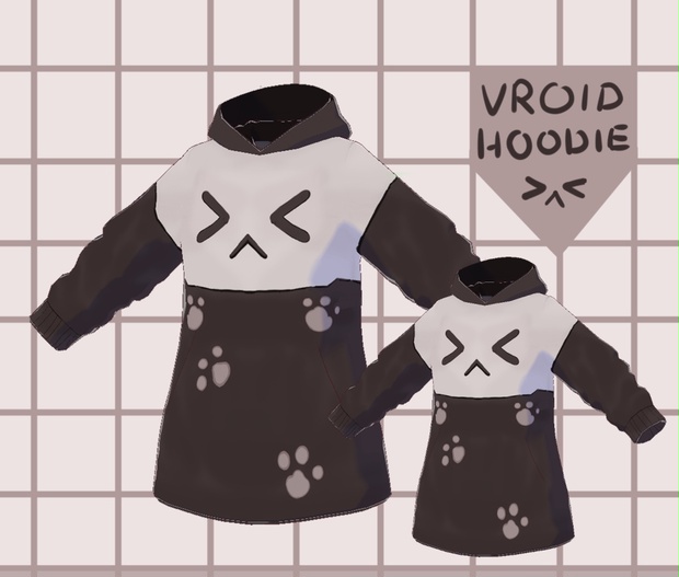 [Vroid ] Cat hoodie Vroid texture - genshop - BOOTH