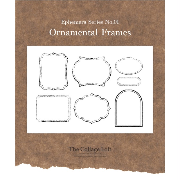 Ephemera Series No.01 – Ornamental Frames - The Collage Loft - BOOTH
