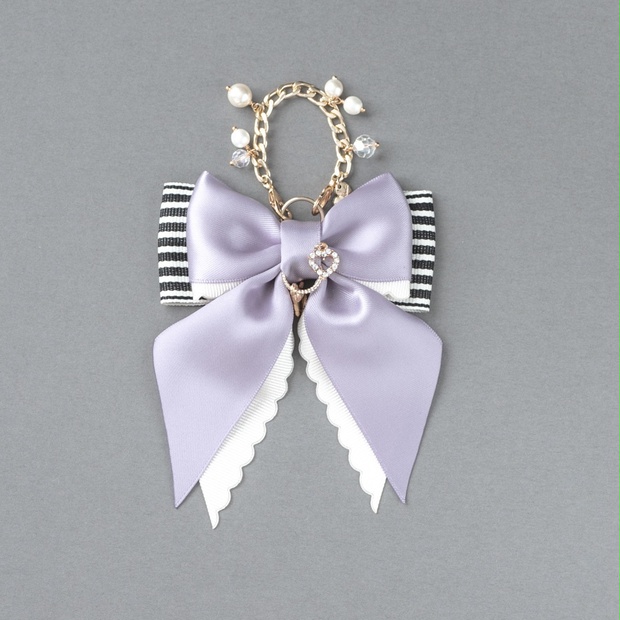 Sweet Things -off white- / バッグチャーム / スモーキーパープル - Mori Rosette - BOOTH
