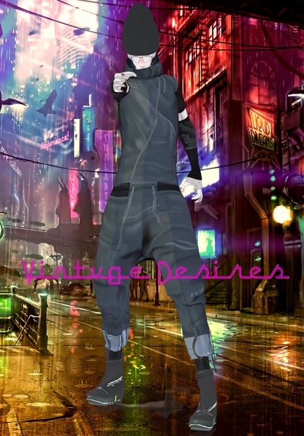 Grey Cyberpunk Runner Set - vintvgedesires - BOOTH