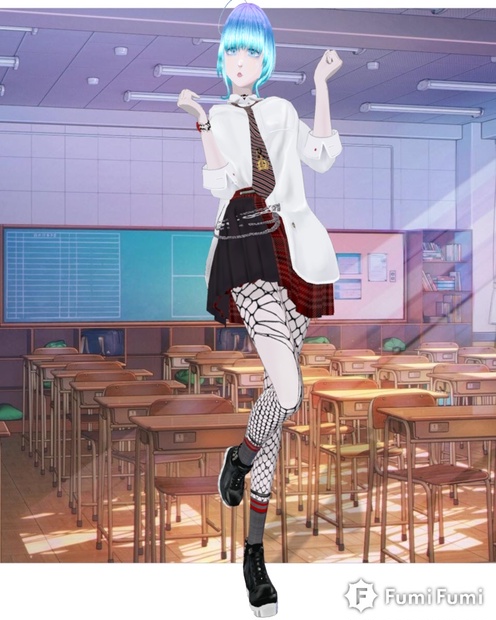 Rebel Punk School Girl Uniform Set - vintvgedesires - BOOTH