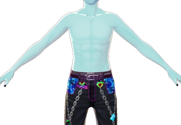 Light Blue MALE muscle body and face VROID textures - Tessa's Trendy ...
