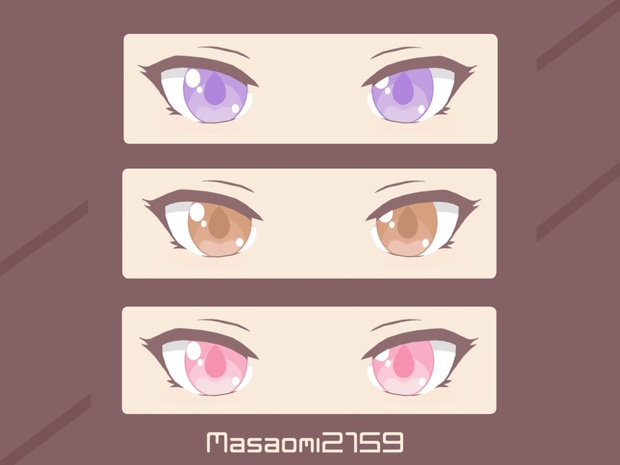 Eye textures bundle for Vroid Studio (2) - masaomi2159 - BOOTH