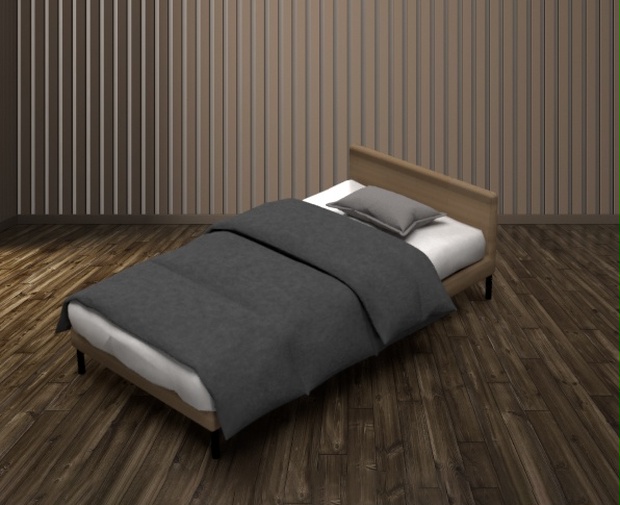 [fbx] [unitypackage] シングルベッド 【3Dモデル】[blend] [obj] - M - BOOTH