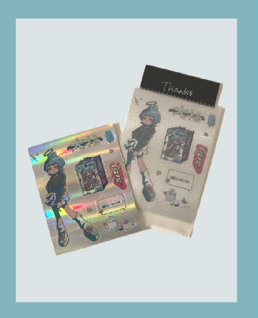 COMITIA151「キラキラオーロラステッカー大福」 - osakanana - BOOTH