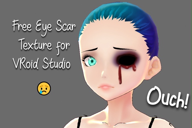 Free Eye Scar Texture for VRoid Studio - RainUnderMyEyes - BOOTH