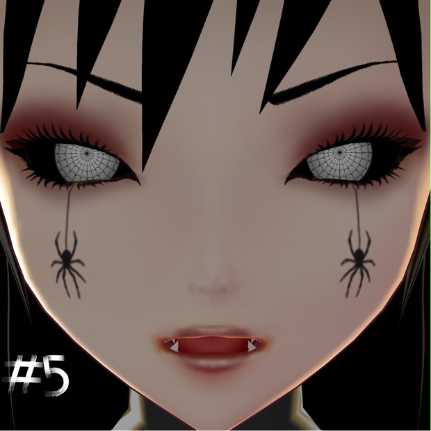 #5 ~ Free Spider Web Eyes for VRoid Studio - RainUnderMyEyes - BOOTH