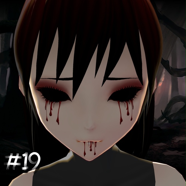 #19 ~ Free Bloody Face Paint for VRoid Studio - RainUnderMyEyes - BOOTH