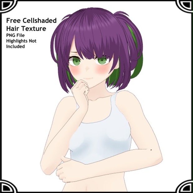 [FREE] VRoid 髪テクスチ / VRoid Cellshaded Hair Texture - Reira / Mugi's ...