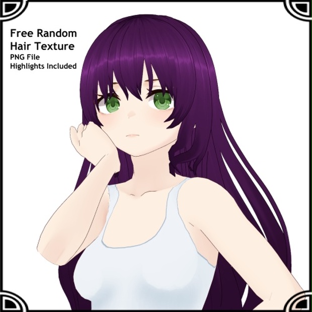 [FREE] VRoid 髪テクスチ / VRoid Random Hair Texture - Reira / Mugi's Corner ...