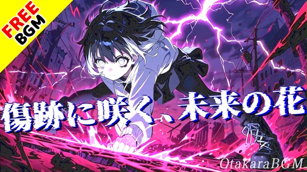 傷跡に咲く、未来の花｜傷を越えて走るアニメOP風エモロック【フリーBGM / 歌あり / 女性ボーカル】 - Otakara BGM(お宝BGM) - BOOTH
